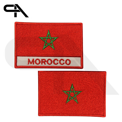 Morocco Flag iron on Embroidered Iron on Sew on Patch For Clothes 9x6cm ...