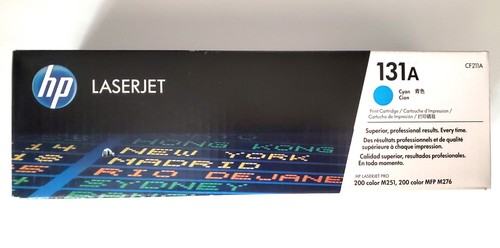 NEW Genuine OEM HP CF211A Cyan Toner Cartridge 131A Sealed Box ...