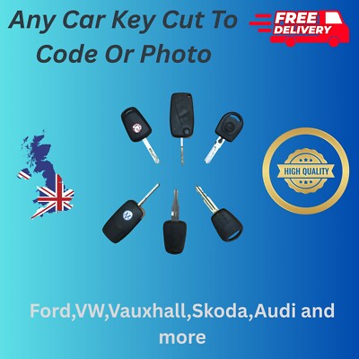 Any Car Key Blade Cut To Code Or Photo For Remote Fob Spare Car Key No ...