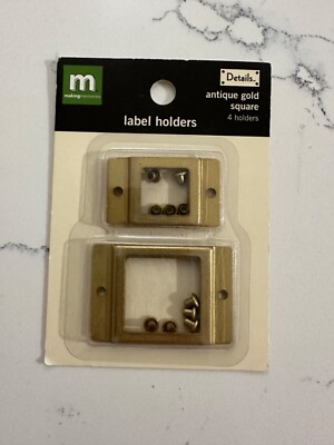 Making Memories Antique Gold Square Label Holders (4 Count ...