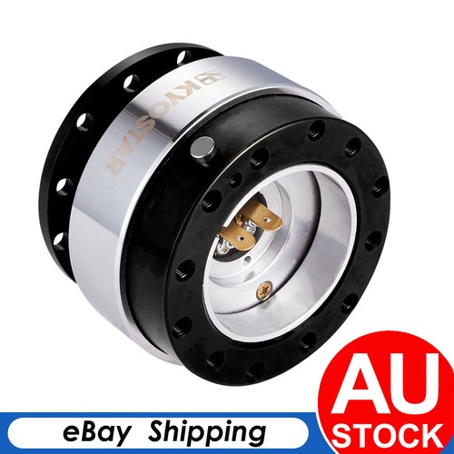 Universal Aluminum Black Steering Wheel Quick Release Hub Snap off ...