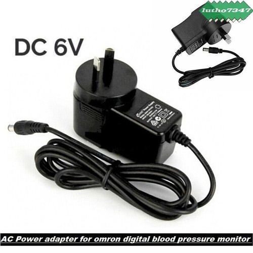 6V 1A AC Adapter Charger For Omron Digital Blood Pressure Monitor Power ...