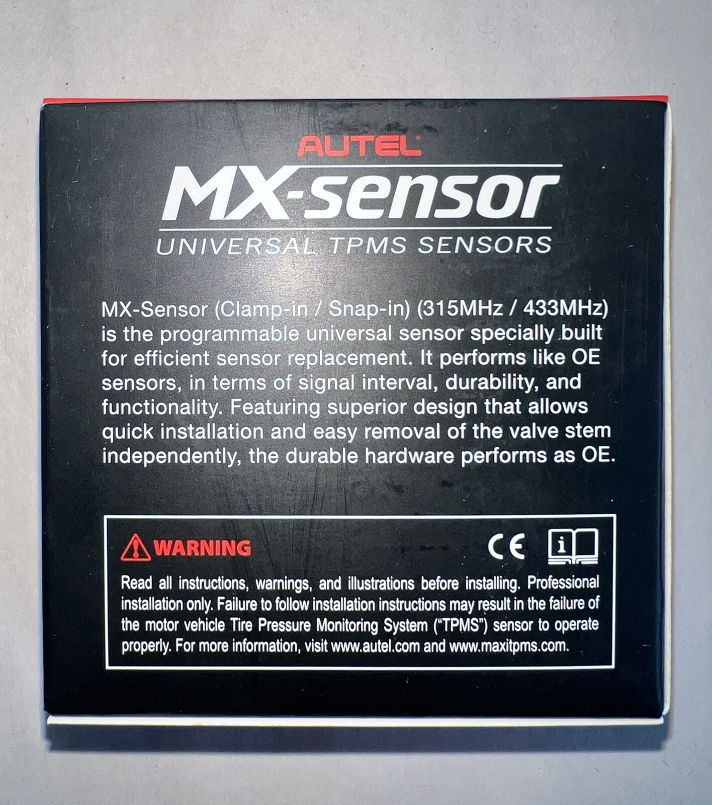 AUTEL MX-SENSOR 4 METAL STEM VALVES UNIVERSAL TPMS SENSORS P/N ...