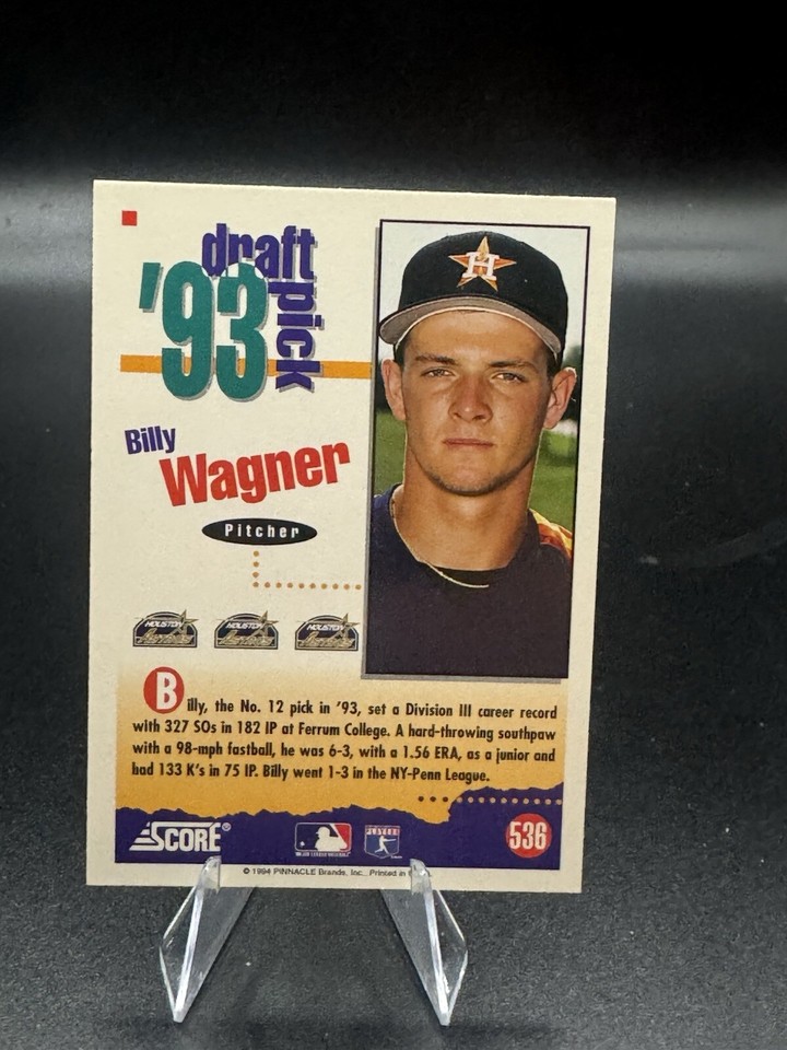 1994 Score Billy Wagner #536 Rookie RC HOF | eBay UK