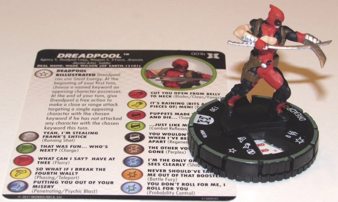 DREADPOOL 001B PRIME Deadpool and X-Force Marvel HeroClix | eBay