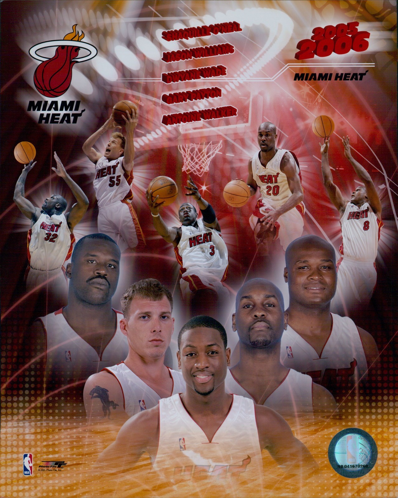 Miami Heat 2005-06 Team Composite NBA Licensed Unsigned Glossy 8x10 ...