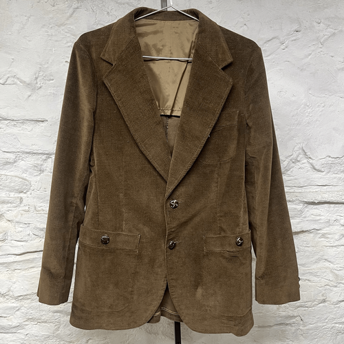 Vintage 70s Lee Velvet Blazer Suit Jacket Sport Coat Brown Size 40 Reg ...