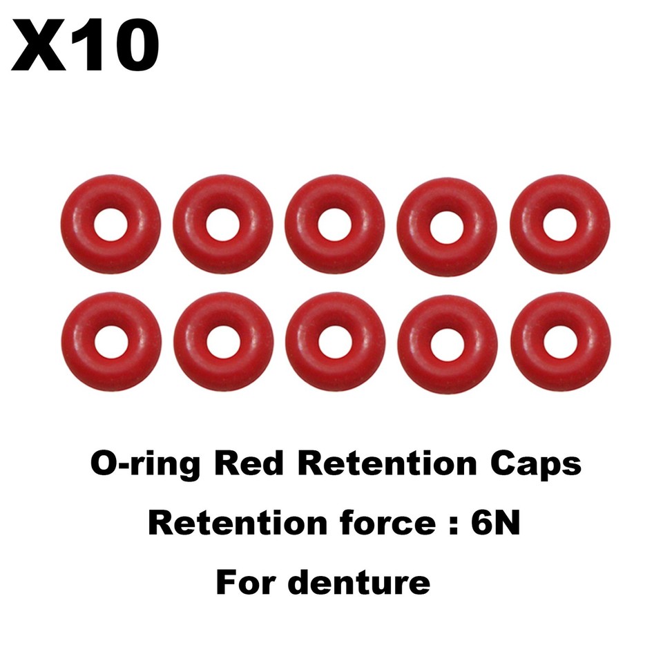 Dental O-ring Retention Caps Implant Kit Fits Ball Abutment For Hiossen ...