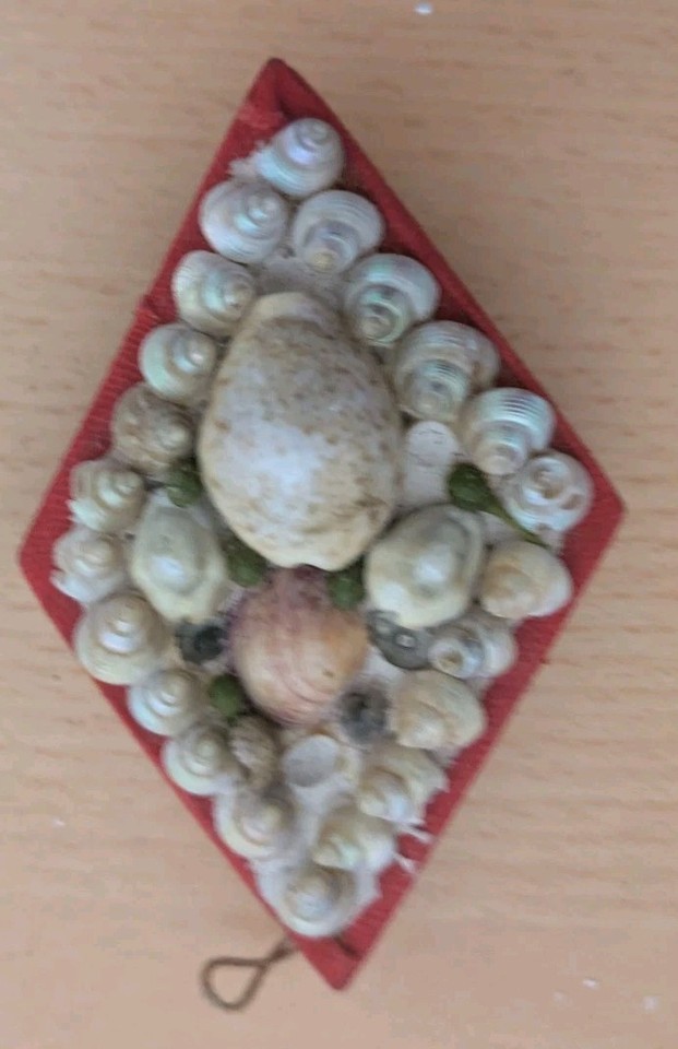 VICTORIAN SHELL DECORATED PIN CUSHION SAILORS LOVE TOKEN | eBay UK