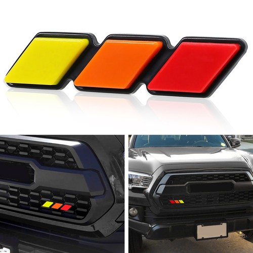 Tri-color Grille Badge Emblem Decoration Accessories Car Truck Label ...