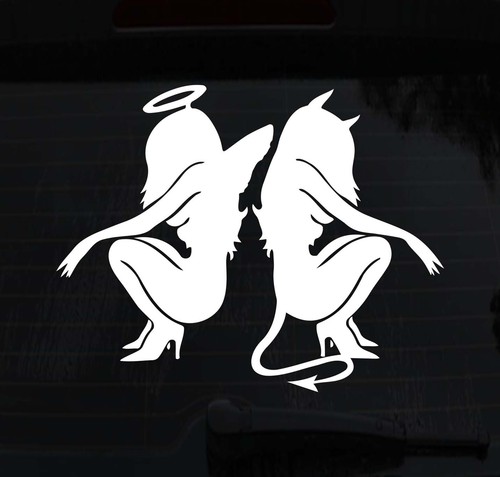 Angel Devil | Premium Weatherproof Vinyl Car Sticker | eBay UK