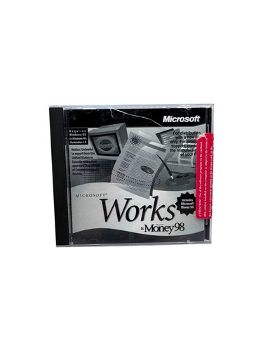 Vintage 1997 Microsoft Works & Money 98 CD-ROM Sealed | eBay