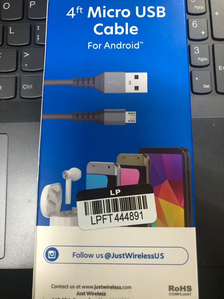 Just Wireless 4ft TPU Micro USB to USB-A Cable - gray | eBay