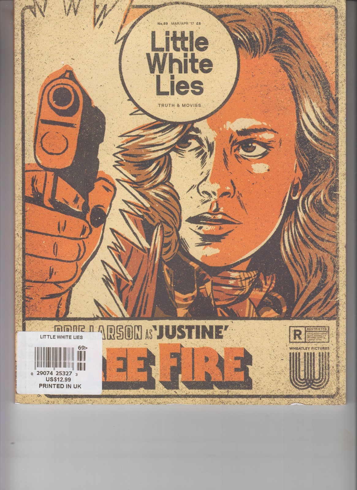 BRIE LARSON AS JUSTINE LITTLE WHITE LIES MAGAZINE MAR APR 2017 FREE ...