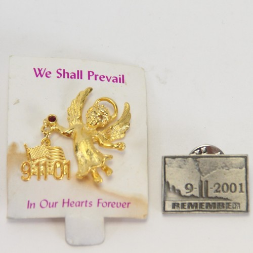 Remember 911 Lapel Pins & Angel We Shall Prevail in Our Hearts Forever ...