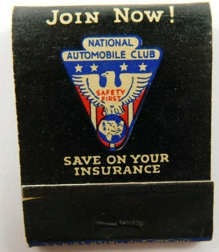 Join Now National Automobile Club San Fran CA Full Unstruck Vintage ...