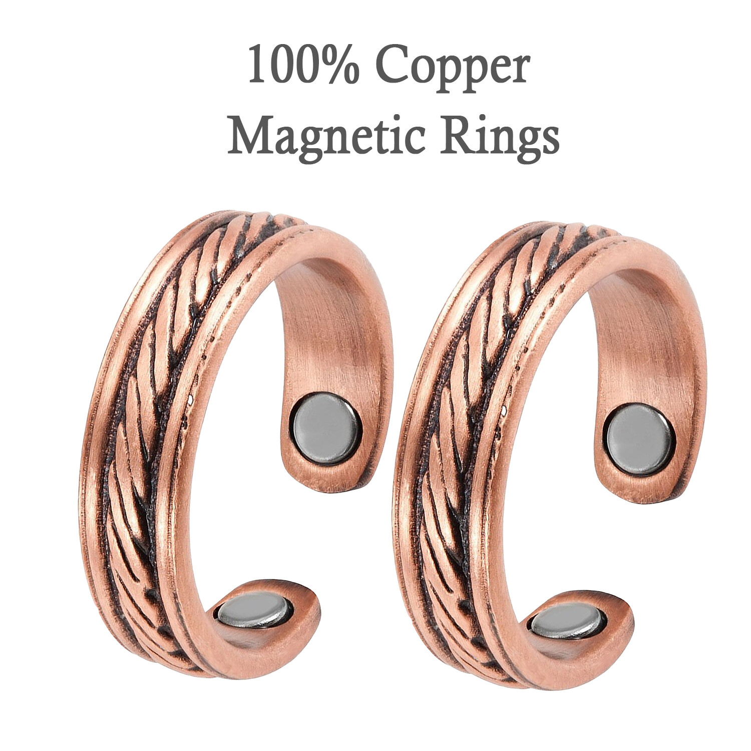 Pure Copper Adjustable Magnetic Ring Powerful Pain Relief 4 Arthritic ...
