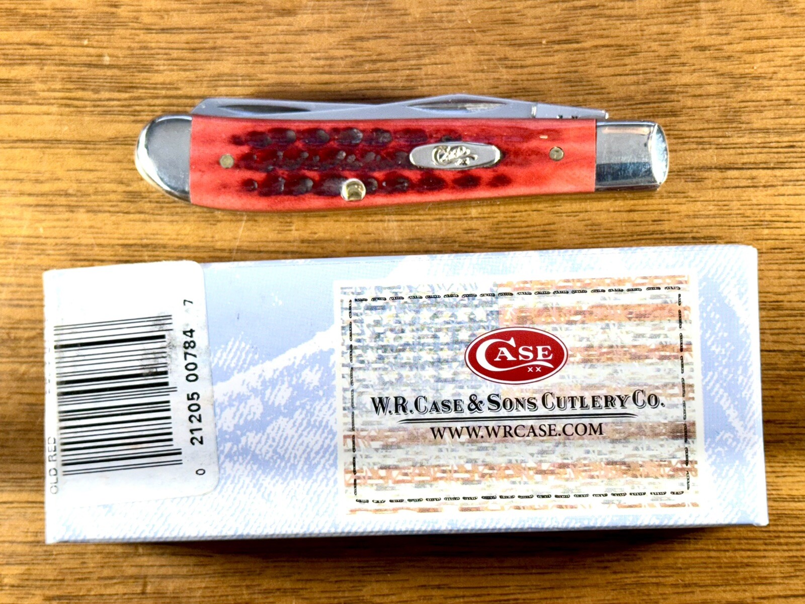 Case XX Mini Trapper Knife Pocket Worn Jigged Old Red Bone 00784 | eBay