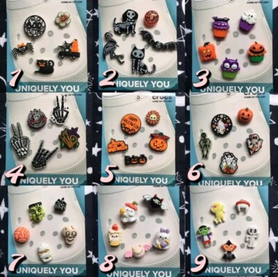 Crocs Handmade jibbitz 5p Halloween monster pumpkin ghost skeleton shoe ...