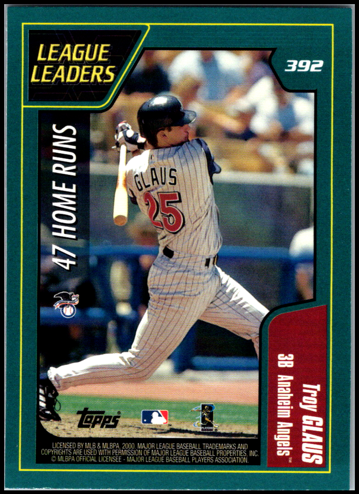 2001 Topps Limited Edition #392 Sammy Sosa & Troy Glaus-Leaders FREE ...