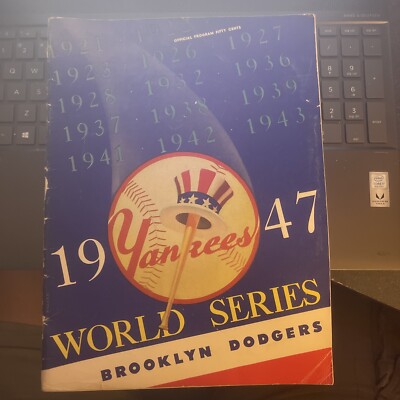 1947 World Series Program New York Yankees vs Brooklyn Dodgers - Jackie ...