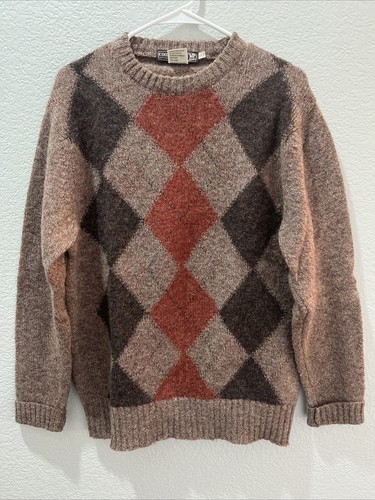 Vintage Cooper Roe Knitted Men’s Large Diamond Argyle Wool Knit Sweater ...