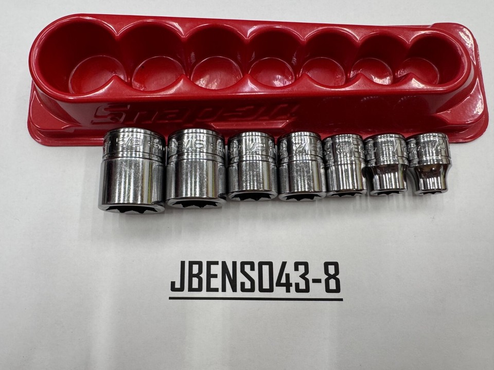 Snap-on Tools USA NEW 7pc 3/8" Drive SAE 8pt Double Square Socket Set ...