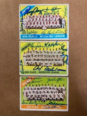 Chicago Cubs Signed 1966 Topps Team Card(7sig)Don Kessinger,Ty Cline ...