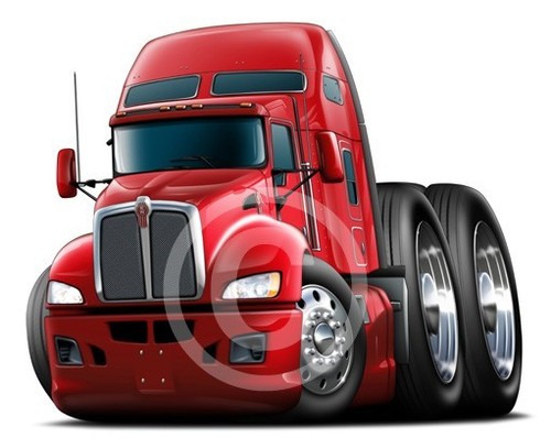 Kenworth 660 Semi Truck Cartoon Tshirt #9545 cartoontees big rig | eBay
