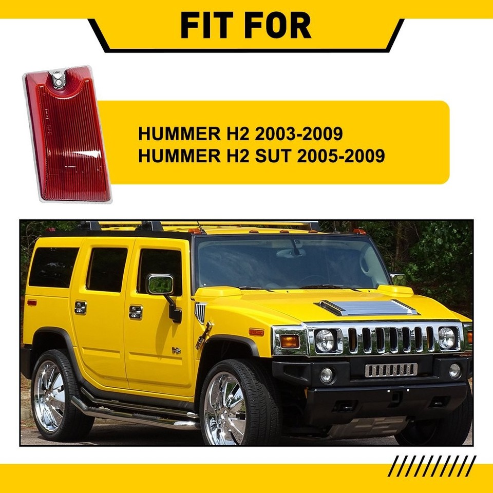 For 03-09 Hummer H2/H2 SUT 10PCS Amber/Red Housing Roof Top Lights ...