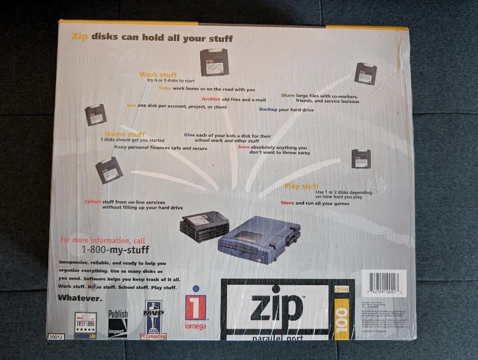 New Iomega Zip 100MB External Drive for PC Parallel Port #10012 | eBay