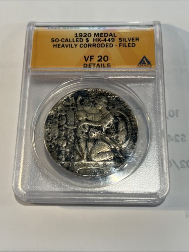 1920 W. Wilson Silver Dollar From US Mint In Manila, HK-449, Graded VF ...
