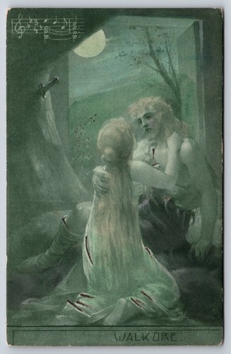 1914 PC OPERA "DIE WALKURE" - THE VALKYRIE, WAGNER, ARTIST DRAWN | eBay