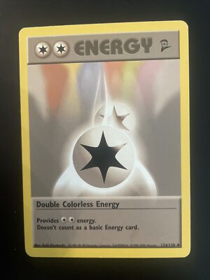 Pokémon Card Double Colorless Energy 124/130 Base Set 2 WOTC Vintage NM ...