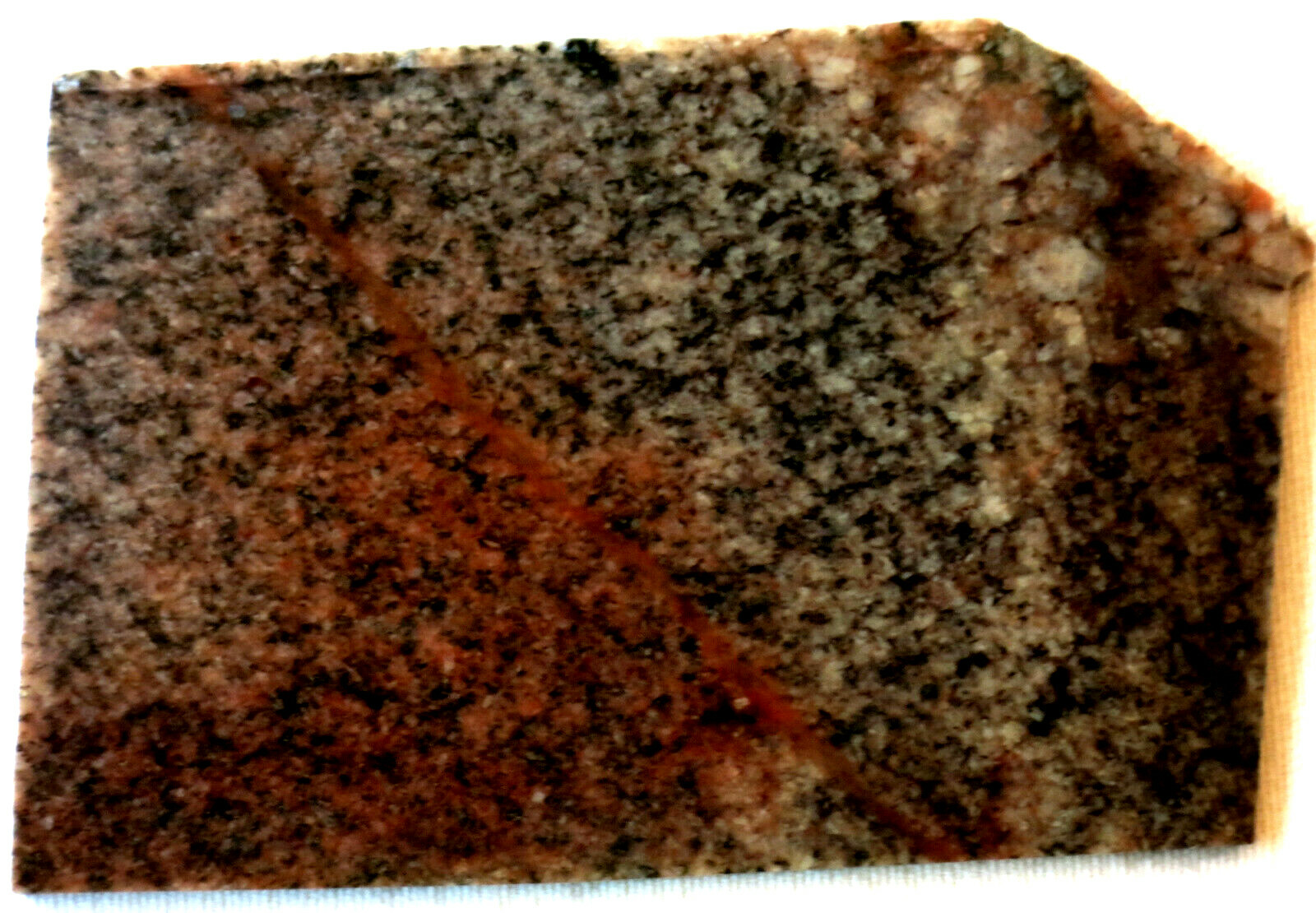 Granite Slab - Red - White - Black - Quartz Flecks - 165 Grams ...