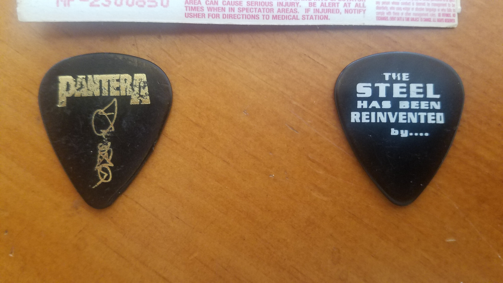 Pantera Autographed Ticket Dimebag Darrell Abbott AND Vinnie Paul ...