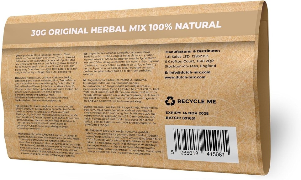 Dutch Mix Original - Stalk-free & Natural Blend - 50g Quality Herbal ...