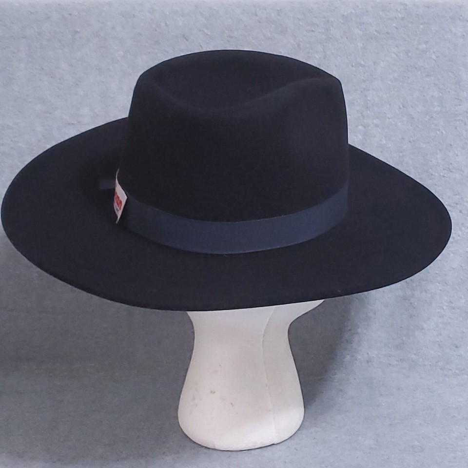 AMERICAN HAT COMPANY BLACK 10X COWBOY TYCOON/GAMBLER CREASE NWOB 7 LO ...