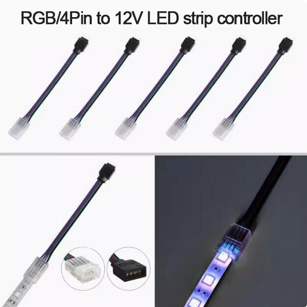 5/10pcs RGB light strip connector / connecting wire fixing clip quick ...