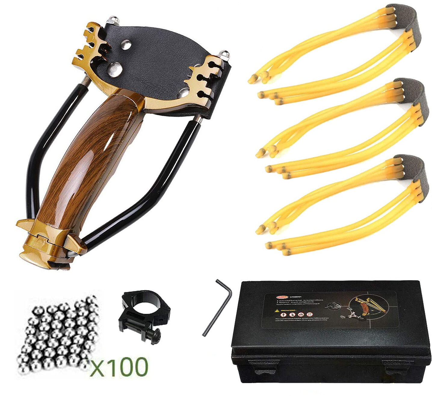 Hunting Slingshot High Velocity Power Catapult Sling Shot Slingbow ...