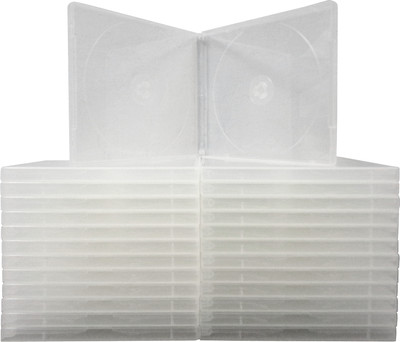 (25) Double CD Cases - 10mm Clear Empty POLYPROPYLENE 2-Disc Boxes # ...
