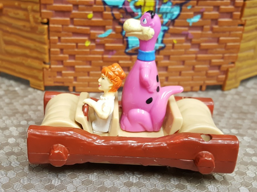 THE FLINTSTONES Dino Car Race cavemobile wilma Vehicle Figure ...