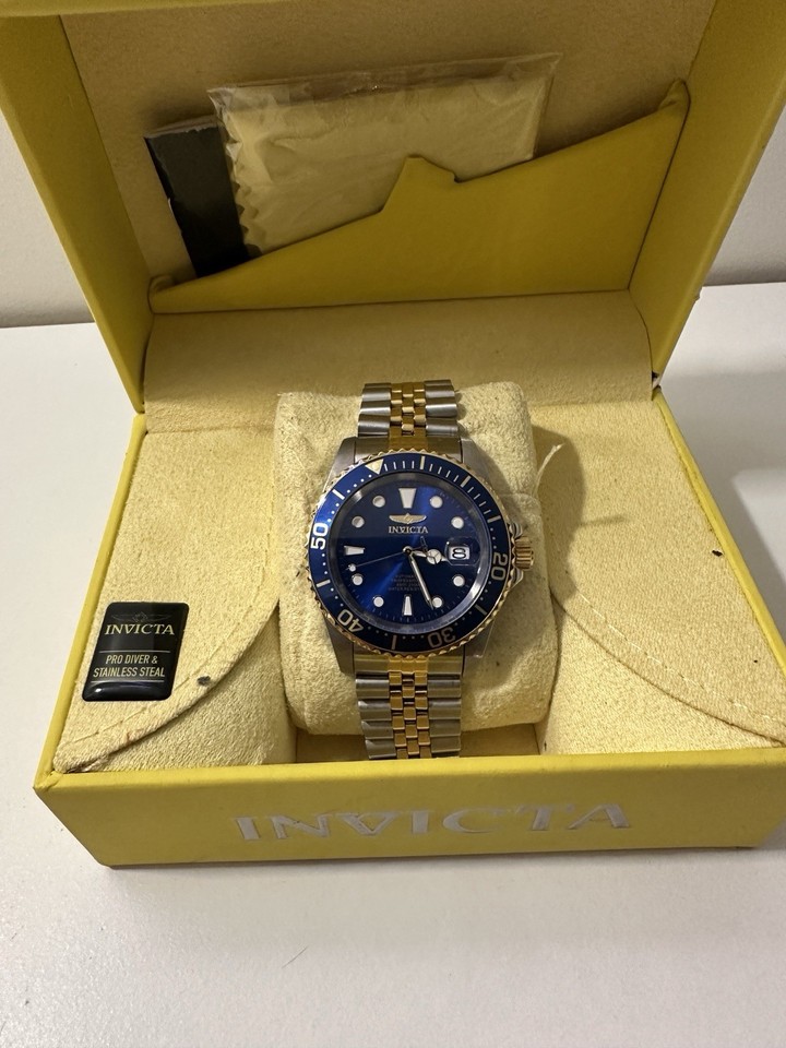 Invicta Pro Diver Automatic Blue Dial Two-tone Men's Watch 30093 ...