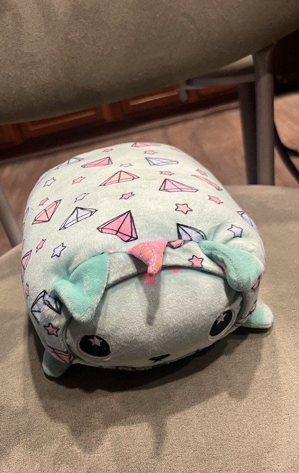 Moosh-Moosh Blue Diamond Unicorn Pink Horn Soft Stuffed Plush Cat 9 ...