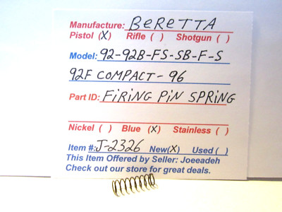 BERETTA 92-92FS (FIRING PIN SPRING) (J-2326) | eBay