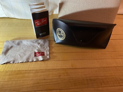 Ray-Ban Glasses Case for Sunglasses Eyeglasses Black, Cleaning Cloth ...