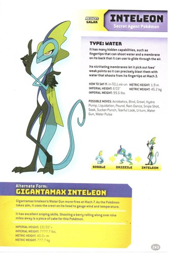 2021 POKEMON INTELEON Trading Card Character Action Figure Pin-Up ART ...