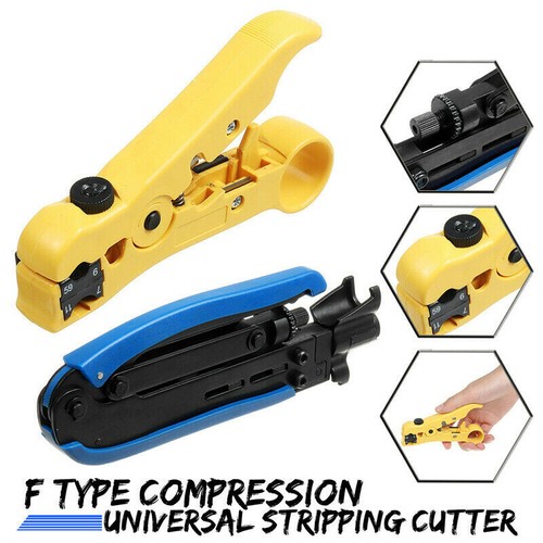 Compression Tool F RG7 RG6 RG11 Connector Cable Coax Coaxial Crimper ...