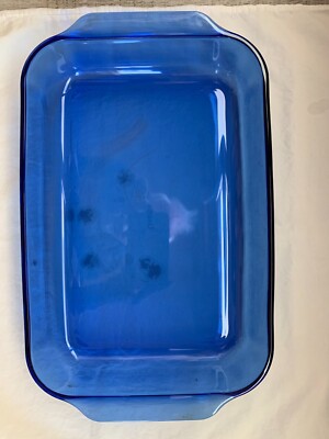 Pyrex Cobalt Blue 9 X 13 x 2 Baking Pan Dish 3 Quart 3 Liter #233 ...