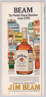 1961 Jim Beam World's Finest Bourbon Since 1795 VINTAGE PRINT AD LM61 ...